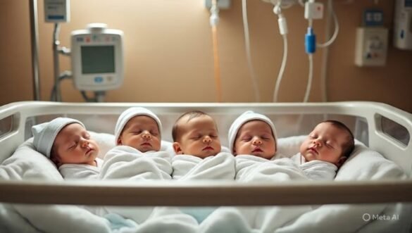 Five Premature Babies Born at 29 Weeks in Rare Quintuplet Birth