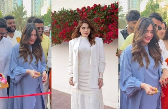 Neelam Muneer Looks Radiant in Royal Blue at Recent Event